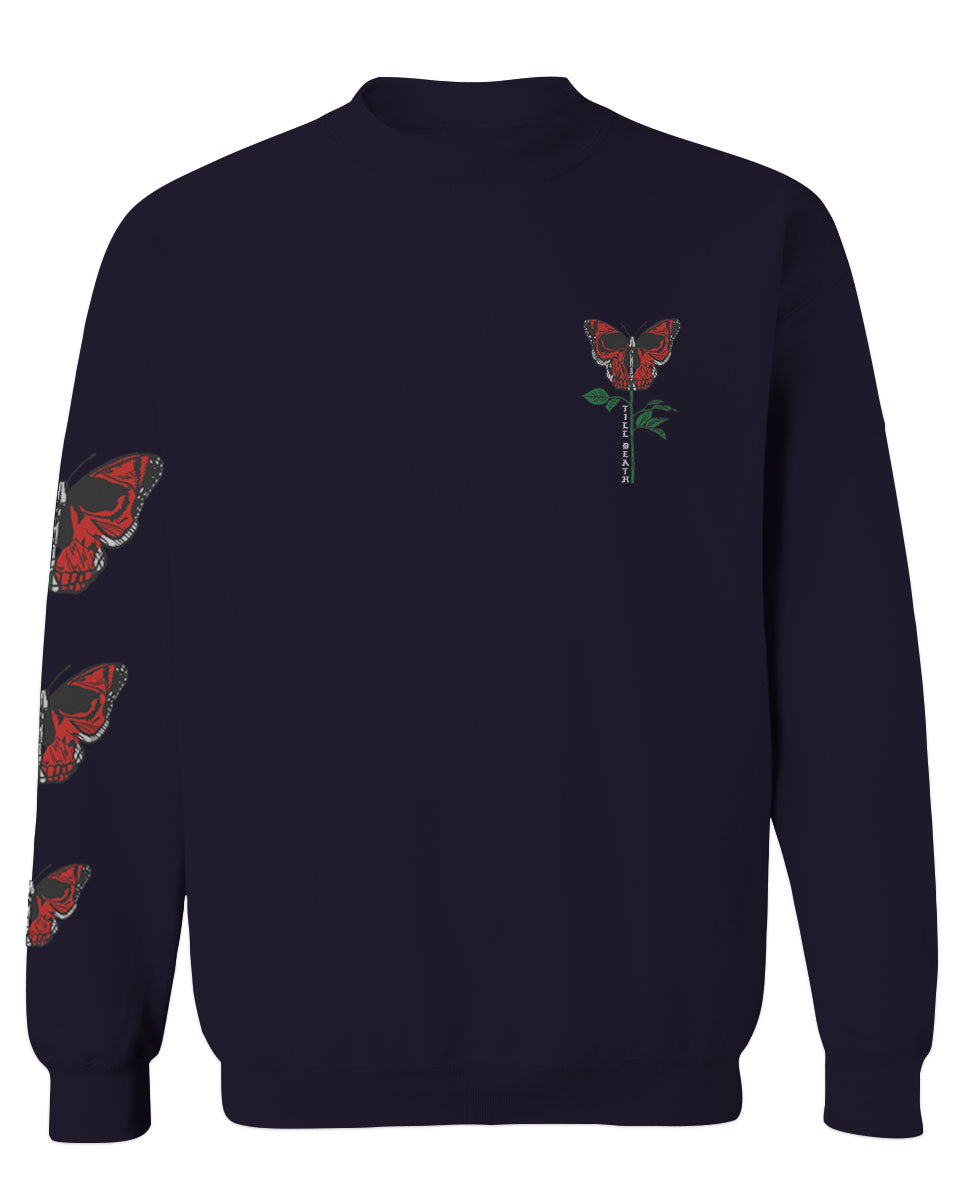 Graphic Cool Till Death Flower Skull Primitives Butterfly Vibes Floral ...